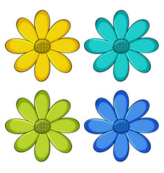 Isolated set flowers Royalty Free Vector Image