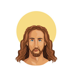 Jesus christ man icon Royalty Free Vector Image