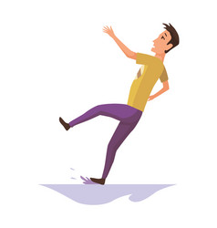 Man falling into open manhole sketch Royalty Free Vector