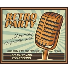 Vintage banner retro party Royalty Free Vector Image