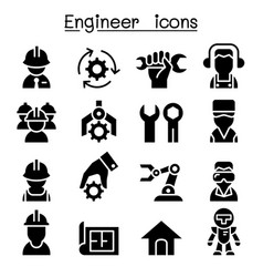 Microcontroller electrical engineer line icon Vector Image