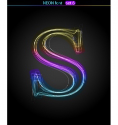 Neon letter Royalty Free Vector Image - VectorStock
