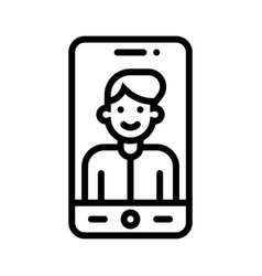 User profile icon mobile application Royalty Free Vector