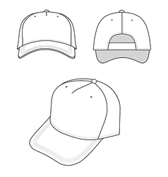 Outline cap Royalty Free Vector Image - VectorStock