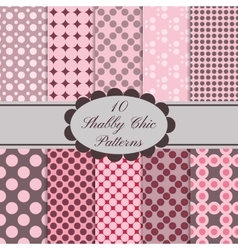 10 elegant seamless patterns tiling Royalty Free Vector