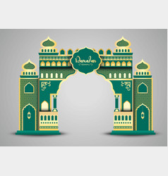 Exhibition stand gate entrance with for mock up Vector Image