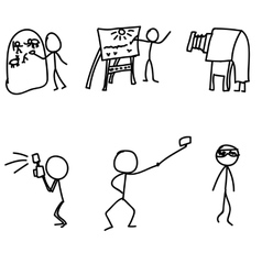 Gift for me cartoon stick figure Royalty Free Vector Image