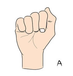 Sign language and the alphabetthe letter l Vector Image