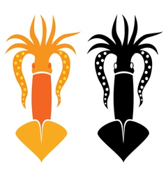 Squid drawing engraving ink line Royalty Free Vector Image