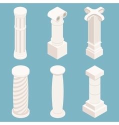 3d isometric columns Royalty Free Vector Image