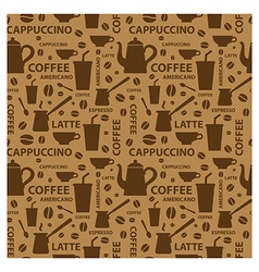 Seamless pattern of paper texture cups for coffee Vector Image