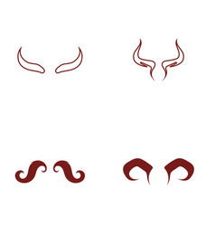 Animal horns sticker set Royalty Free Vector Image