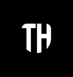 Th logo monogram with slash style design template Vector Image