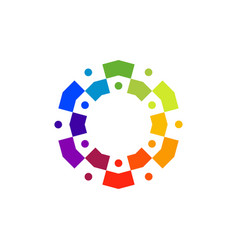 People family diversity colorful logo icon Vector Image