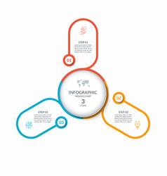 Infographic circular template with 6 options Vector Image