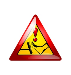 No step on surface prohibition sign Royalty Free Vector