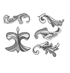 Set victorian design elements Royalty Free Vector Image