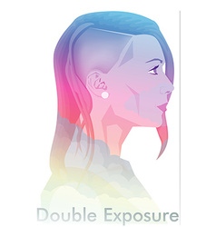 Double exposure Royalty Free Vector Image - VectorStock