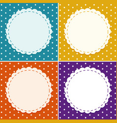 Frame template design with yellow background Vector Image