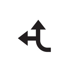 Arrow way path icon logo design template Vector Image