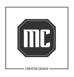 Initial letter mc logo template design Royalty Free Vector