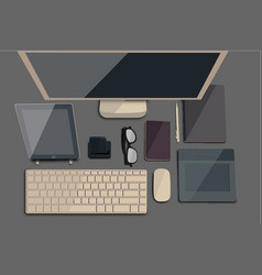 Workdesk icon Royalty Free Vector Image - VectorStock