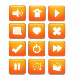 Orange icons Royalty Free Vector Image - VectorStock