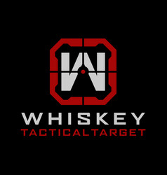 C letter tactical military target logo design Vector Image