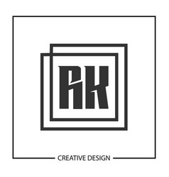 Initial letter rk logo template design Royalty Free Vector