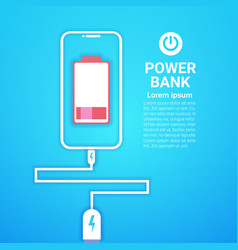 Simple power bank Royalty Free Vector Image - VectorStock
