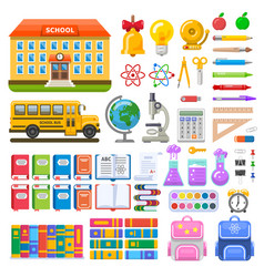History class set of objects Royalty Free Vector Image