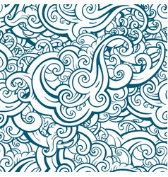 Sea waves seamless pattern Royalty Free Vector Image