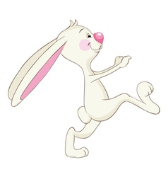 Cartoon rabbit running Royalty Free Vector Image