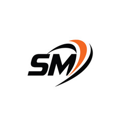 Sm monogram logo Royalty Free Vector Image - VectorStock