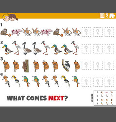 Educational pattern game for kids with objects Vector Image