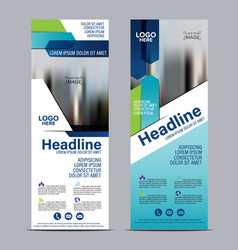 Portrait standee template Royalty Free Vector Image