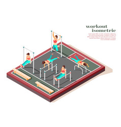 Sports ground isometric Royalty Free Vector Image