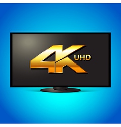 4k sign label emblem Royalty Free Vector Image