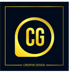 Initial letter cg logo template design Royalty Free Vector
