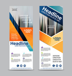 Portrait standee template Royalty Free Vector Image