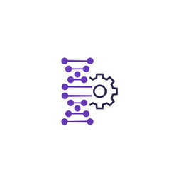 Gene editing modification of dna genome crispr Vector Image