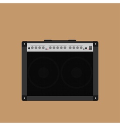 Electric Bass Guitar and Amplifier Royalty Free Vector Image