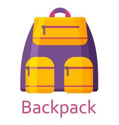 School backpack cartoon Royalty Free Vector Image