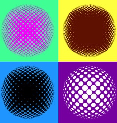 Colorful calendar circle labels month numbers Vector Image