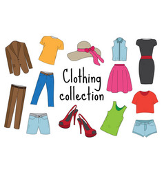 Women s clothes collection sketch Royalty Free Vector Image