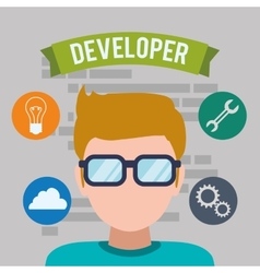 Web developer design Royalty Free Vector Image