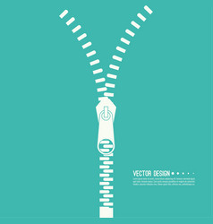 Open closed zipper fly zip fastener clasp locker Vector Image
