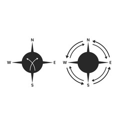 Compass pointer icon with white background Vector Image