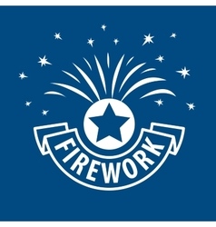 Large set of logos fireworks Royalty Free Vector Image