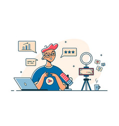 At video tutorial Royalty Free Vector Image - VectorStock